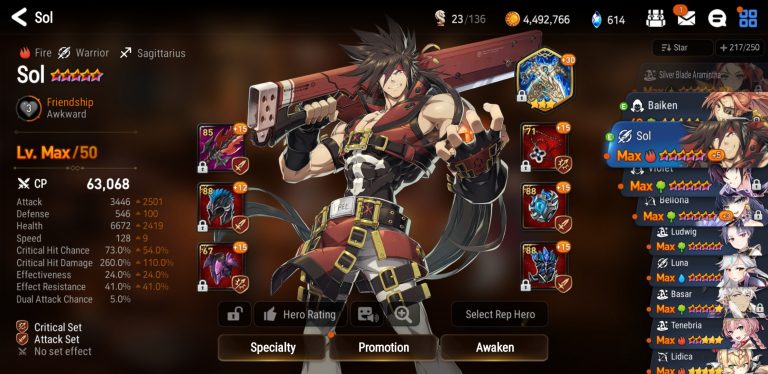 Sol Badguy Character Review | Epic Seven Wiki for Beginners